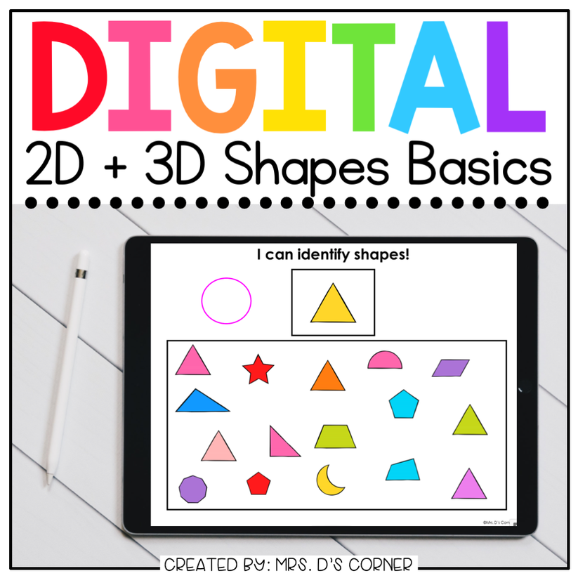 2D + 3D Shapes Digital Basics for Special Ed | Distance Learning ...