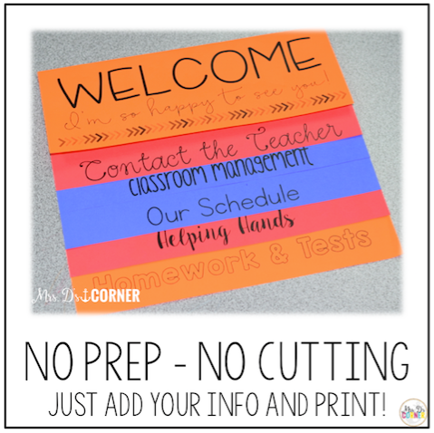 NO PREP Parent Handbook - NO CUTTING | Back to School Flip Book – mrsdsshop