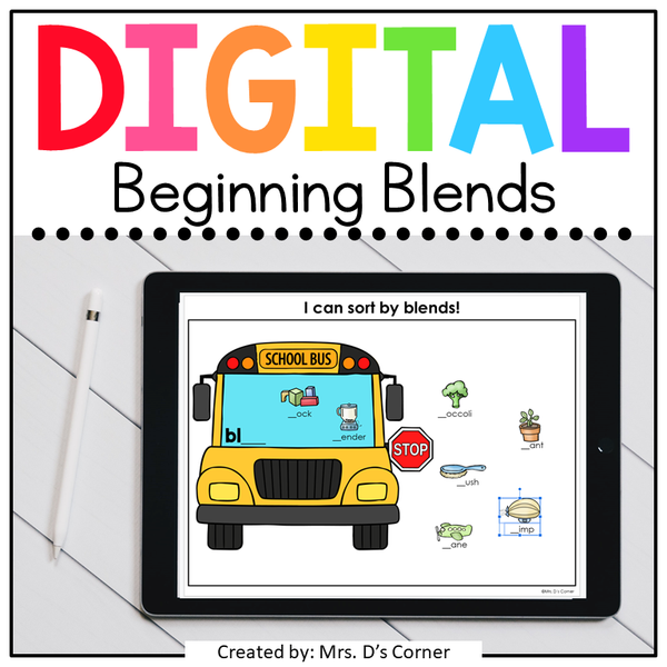 Beginning Letter Blends Digital Activity | Distance Learning – mrsdsshop