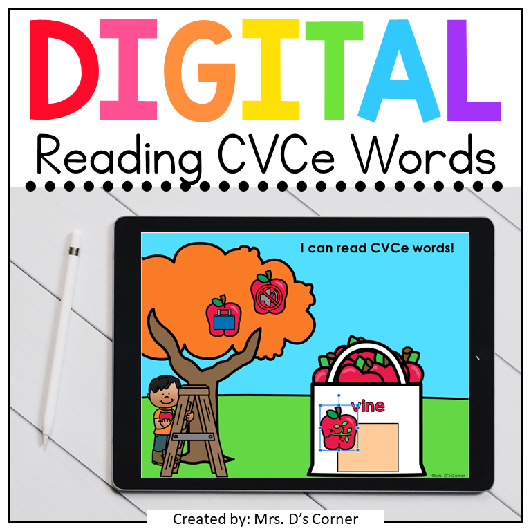 Reading CVCe Words Digital Activity | Distance Learning – mrsdsshop