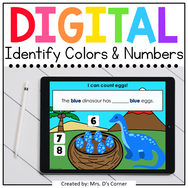 Dinosaur Count and Identify Numbers Digital Activity | Distance Learni ...