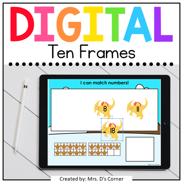 Dinosaur Ten Frames Digital Activity | Distance Learning – mrsdsshop