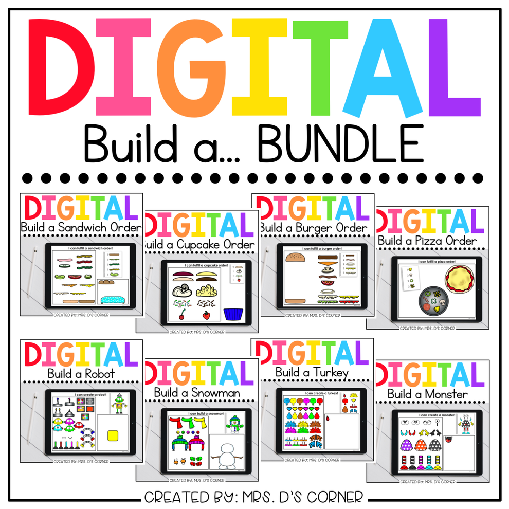 Bundle of 8 Digital Build a... Activities | Distance Learning – mrsdsshop