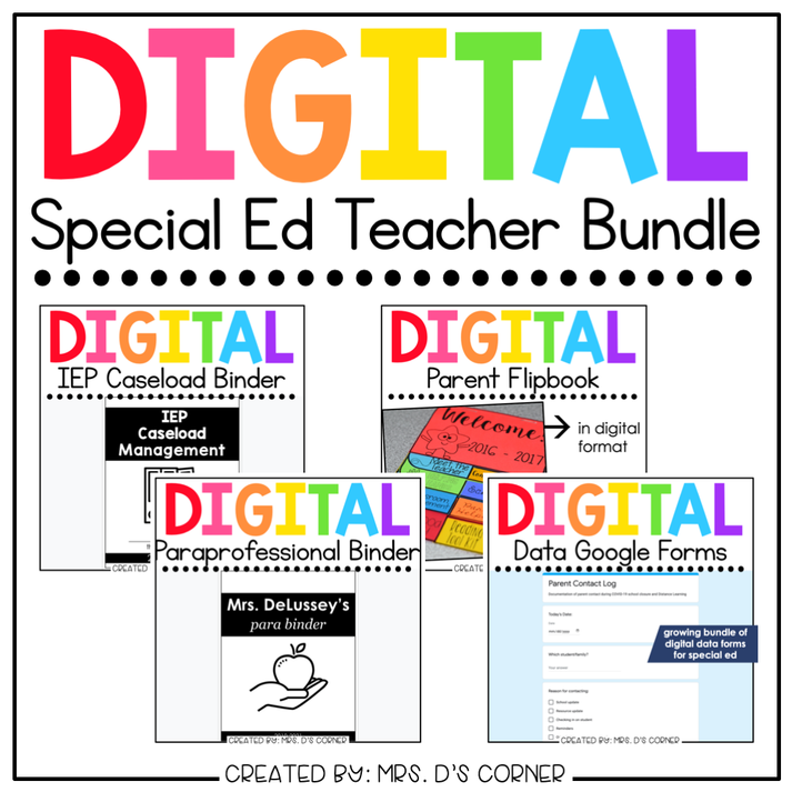 Digital Back to School Bundle for Special Education Teachers – mrsdsshop