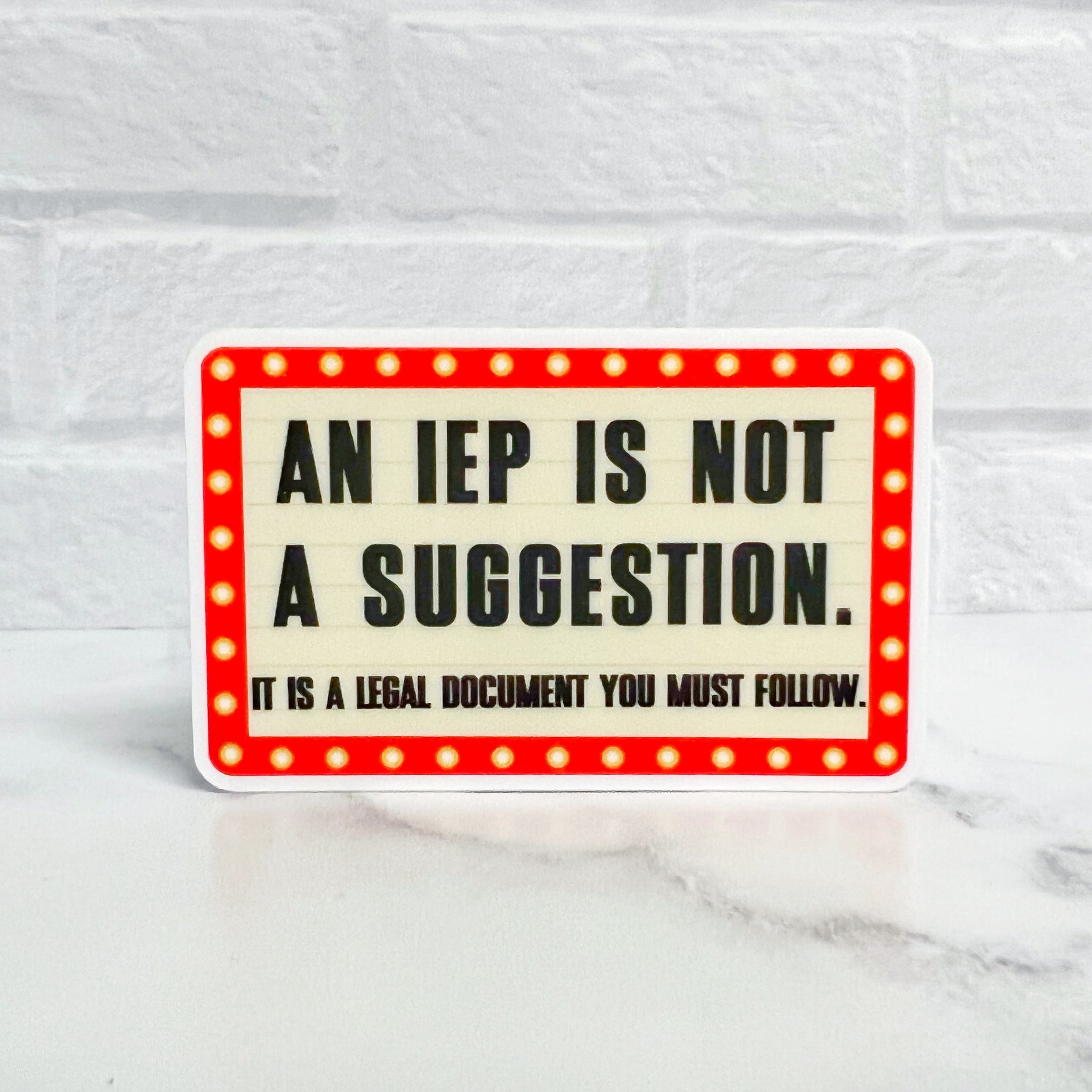 IEP is Not a Suggestion Sticker – mrsdsshop