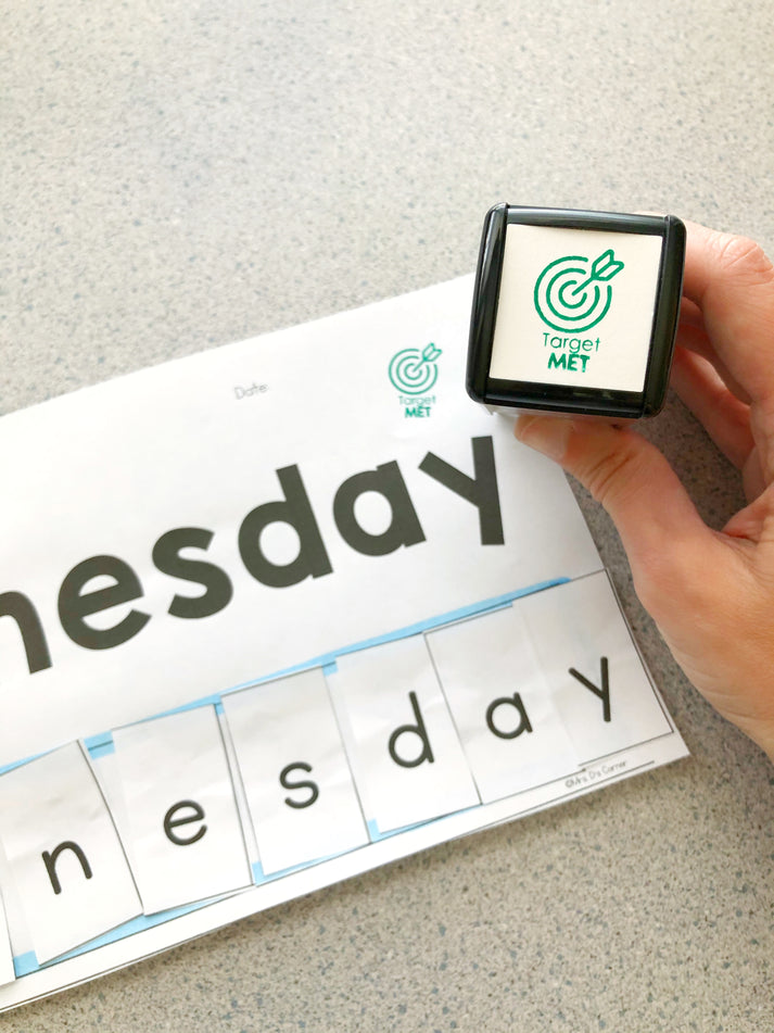 Target Met Self-inking Rubber Stamp | Mrs. D's Rubber Stamp Collection ...