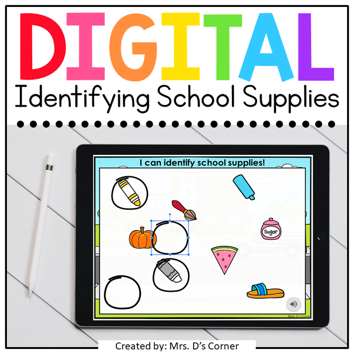 Identifying School Supplies Digital Activity | Distance Learning ...