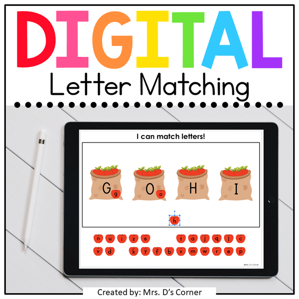 Apple Alphabet Letters Digital Activity | Distance Learning – mrsdsshop