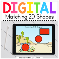Matching 2D Shapes Digital Activity | Distance Learning – mrsdsshop