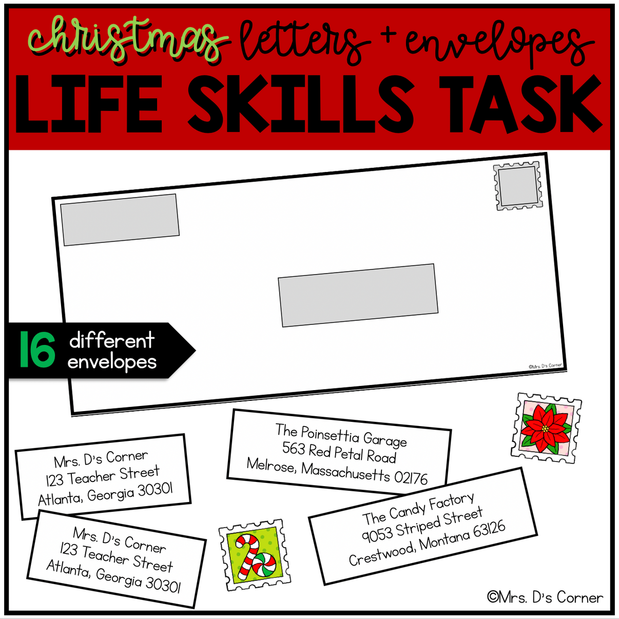 Addressing an Envelope Autumn Winter Bundle | Life Skills Center ...