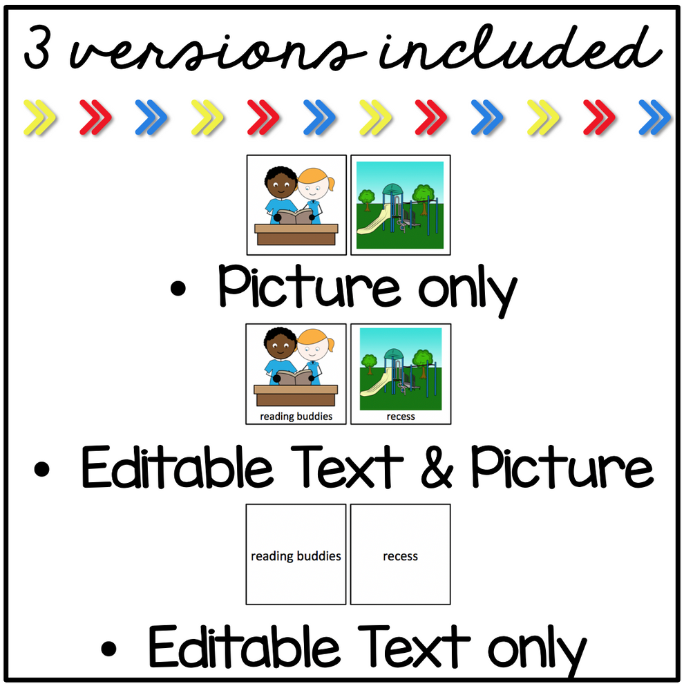 Editable First Then Visual Schedule Boards [with 88 pictures!] – mrsdsshop
