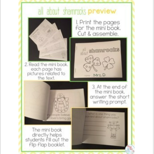 All About Shamrocks Activity Flip Book [with reader] | St. Patrick's D ...
