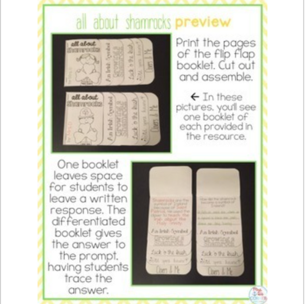 All About Shamrocks Activity Flip Book [with reader] | St. Patrick's D ...
