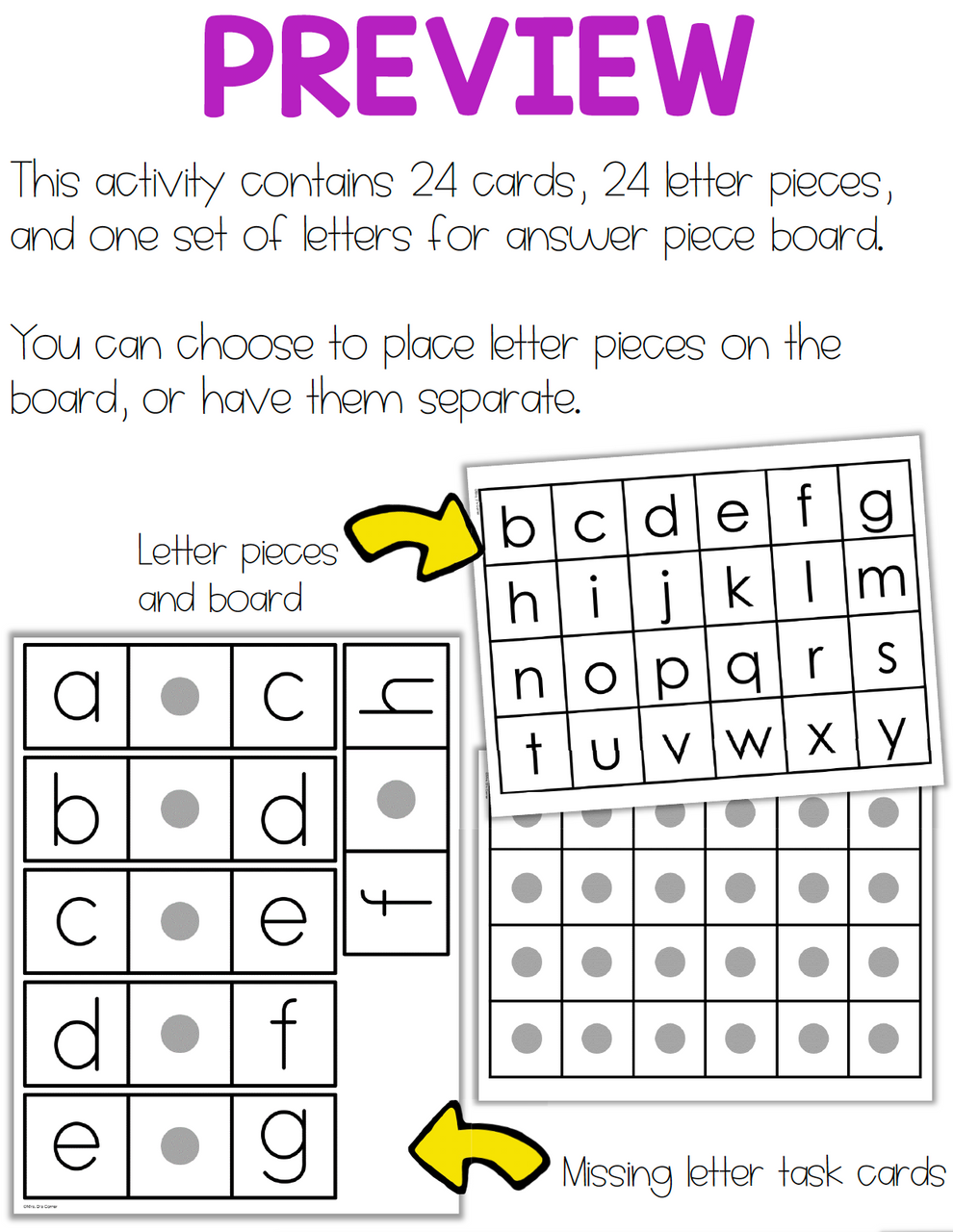Print + Digital Missing Alphabet Letters Activity | Lowercase Alphabet ...