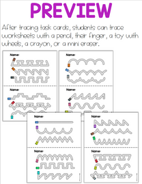 Fine Motor Tracing Lines Work Bin Task Cards | Centers for Special Ed ...