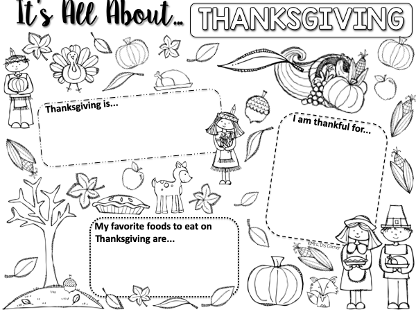 NO PREP Thanksgiving Activity Packet [13 activities] – mrsdsshop