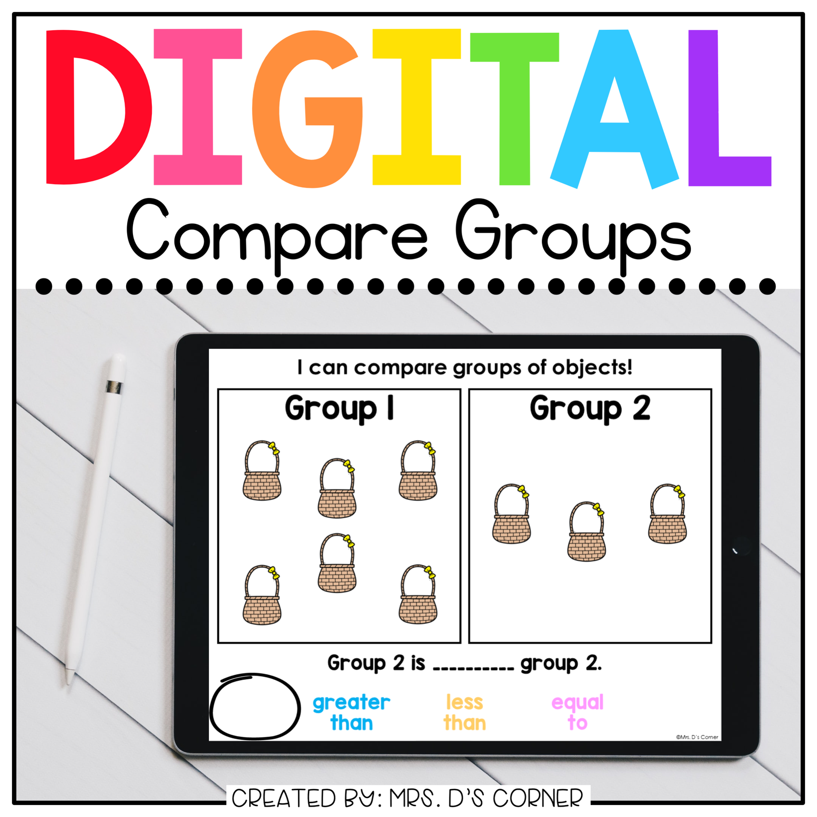 Easter Comparing Groups Digital Activity | Distance Learning – mrsdsshop
