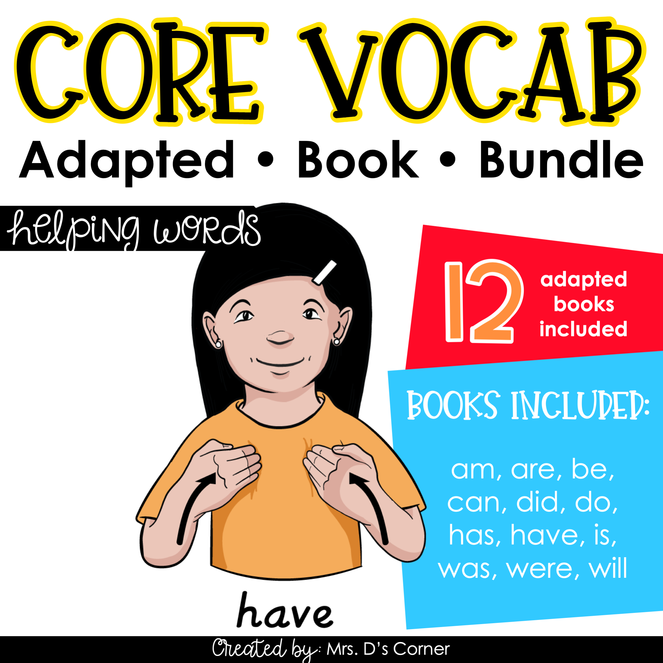 Helping Words Core Vocabulary Adapted Book Bundle [Level 1 and Level 2 ...
