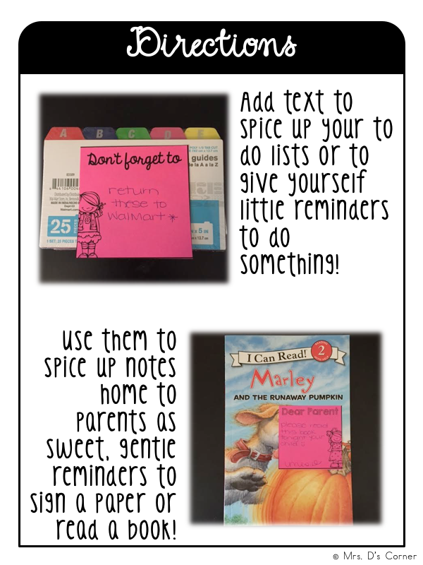 Editable Post It Note Template - 7 sizes [Melonheadz Theme] – mrsdsshop