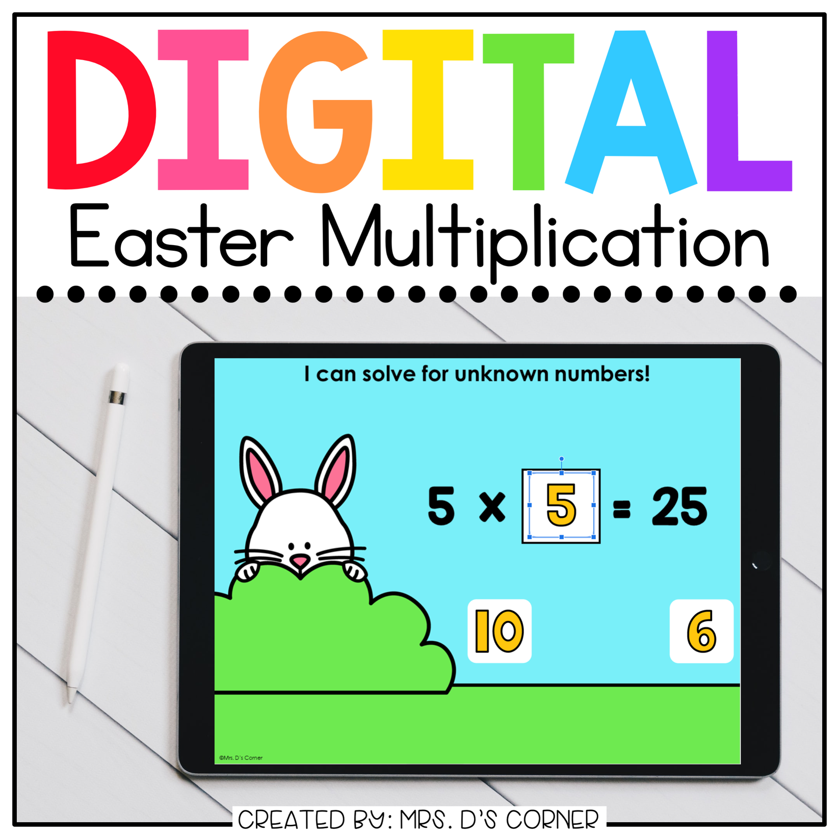Easter Multiplication Digital Activity | Distance Learning – mrsdsshop