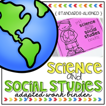 Science and Social Studies Adapted Work Binder® (for Special Education ...