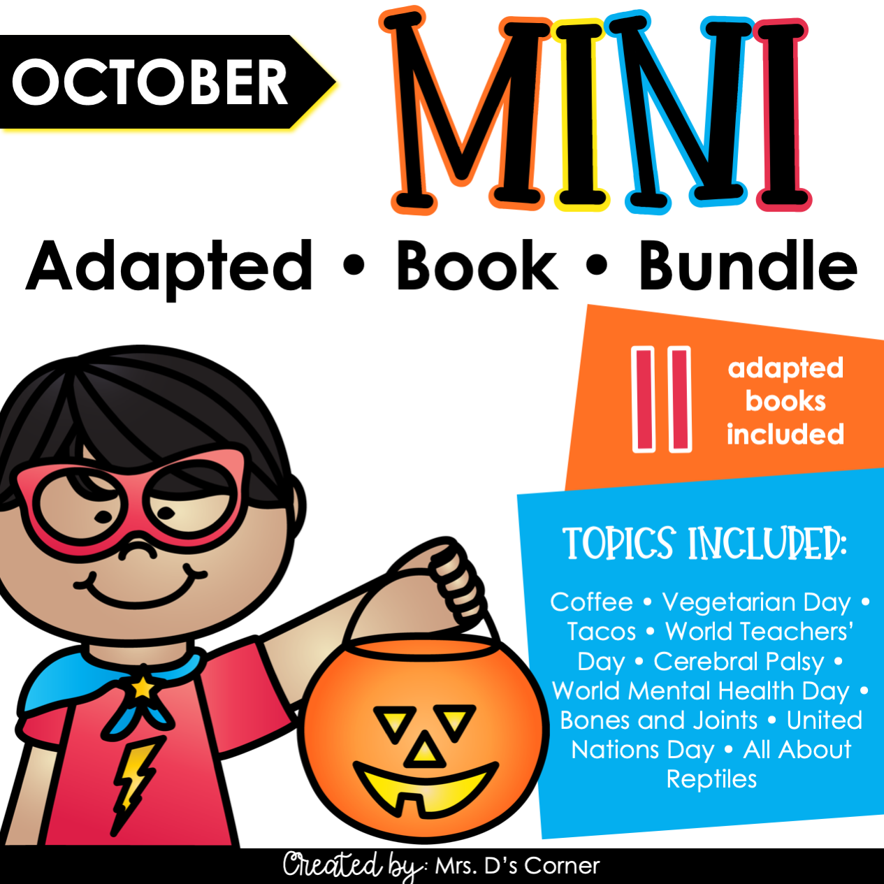 October Mini Adapted Book Bundle [11 books!] Digital + Printable Adapt ...