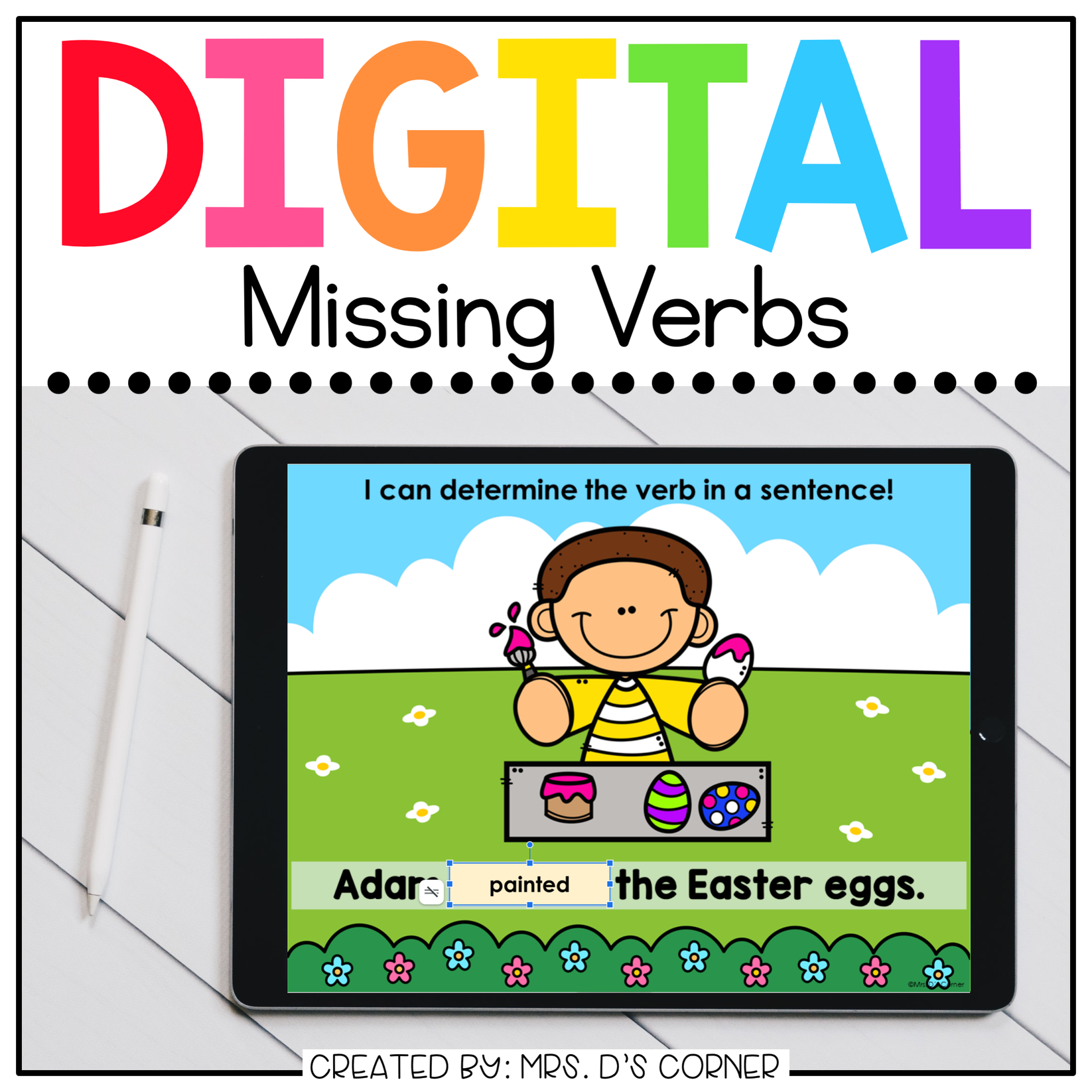 Spring Missing Verbs Digital Activity | Distance Learning – mrsdsshop