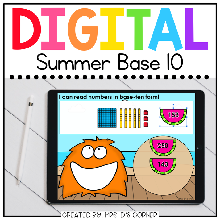 Base Ten through 1000 Digital Activity | Distance Learning – mrsdsshop
