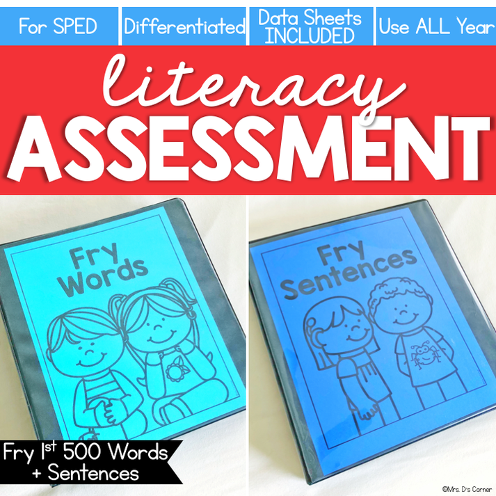 Fry First 500 Words + Sentences Assessment, Writing- Literacy Reading ...