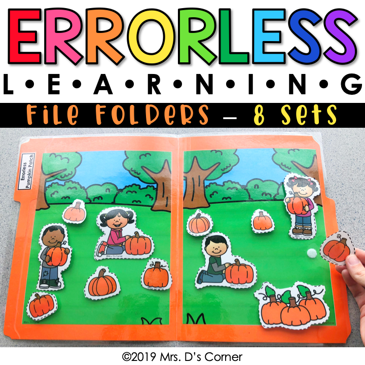 Errorless Learning File Folder Activities (130 file folders included ...