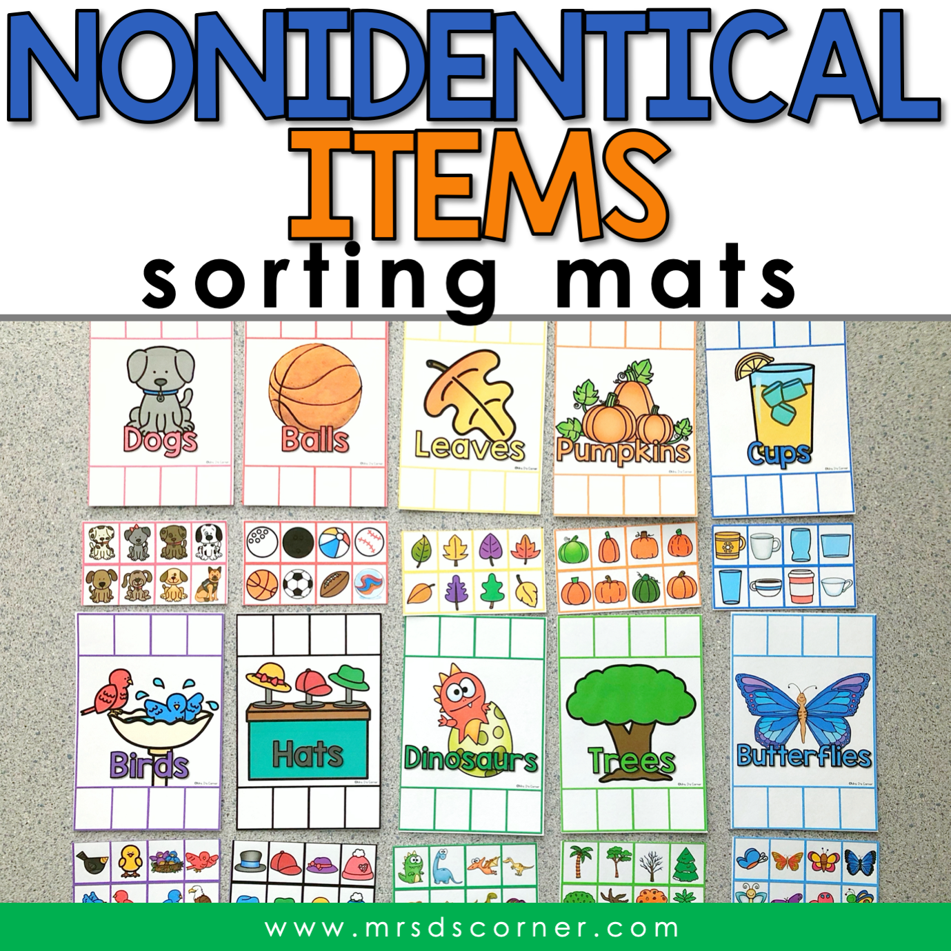 Non-identical Items Sorting Mats [ 10 mats! ] | Non-identical Sorting ...