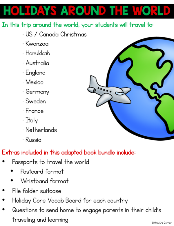 Holidays Around the World Book and Activity BUNDLE | Christmas Around ...