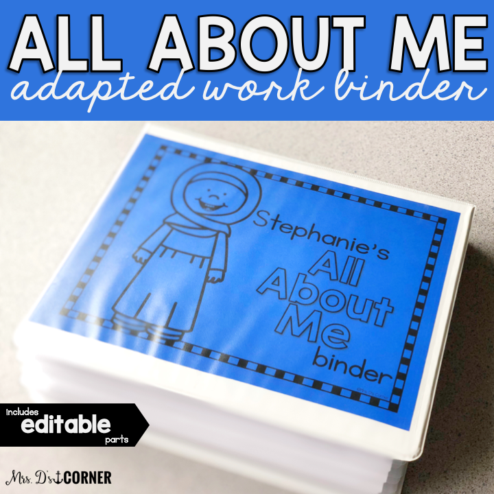All About Me Adapted Work Binder® (editable) | Personal Info Binder ...