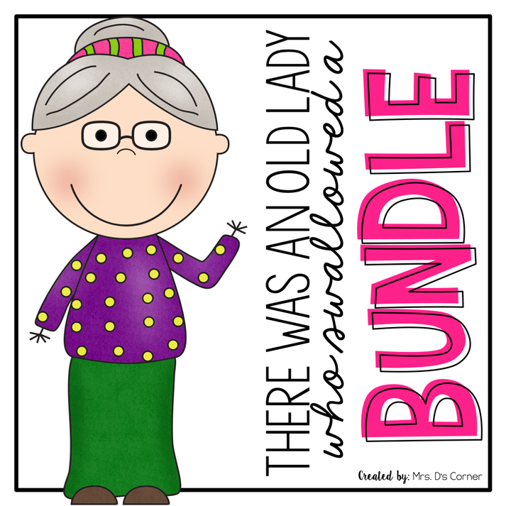 Old Lady Book Companion BUNDLE | Old Lady Swallowed Activities – mrsdsshop