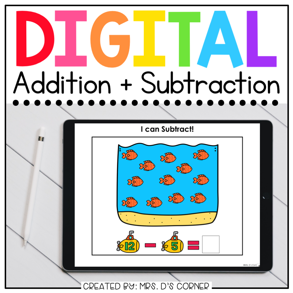 Addition + Subtraction Digital Basics for Special Ed | Distance Learni ...