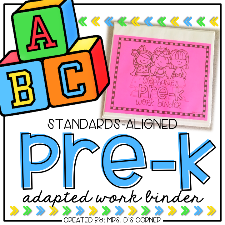 PreKindergarten Adapted Work Binder® | PreK Adapted Work Binder ...