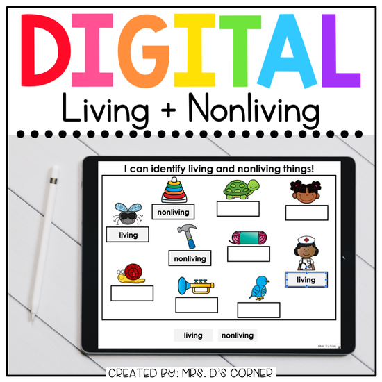 Living and Nonliving Digital Basics for Special Ed | Distance Learning ...