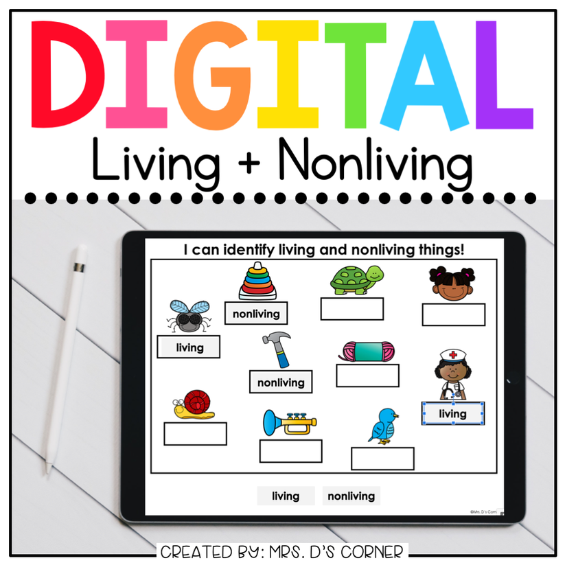 Living and Nonliving Digital Basics for Special Ed | Distance Learning ...