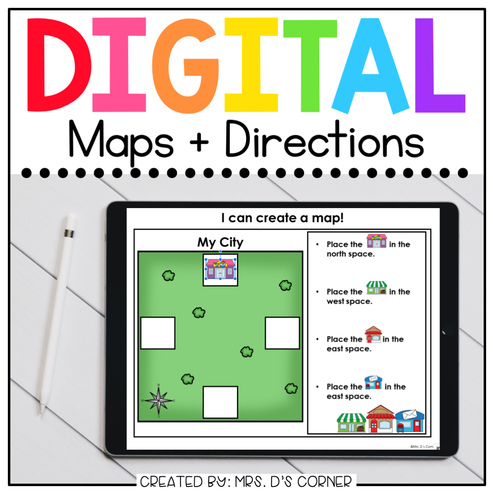 Maps Digital Basics for Special Ed | Distance Learning – mrsdsshop