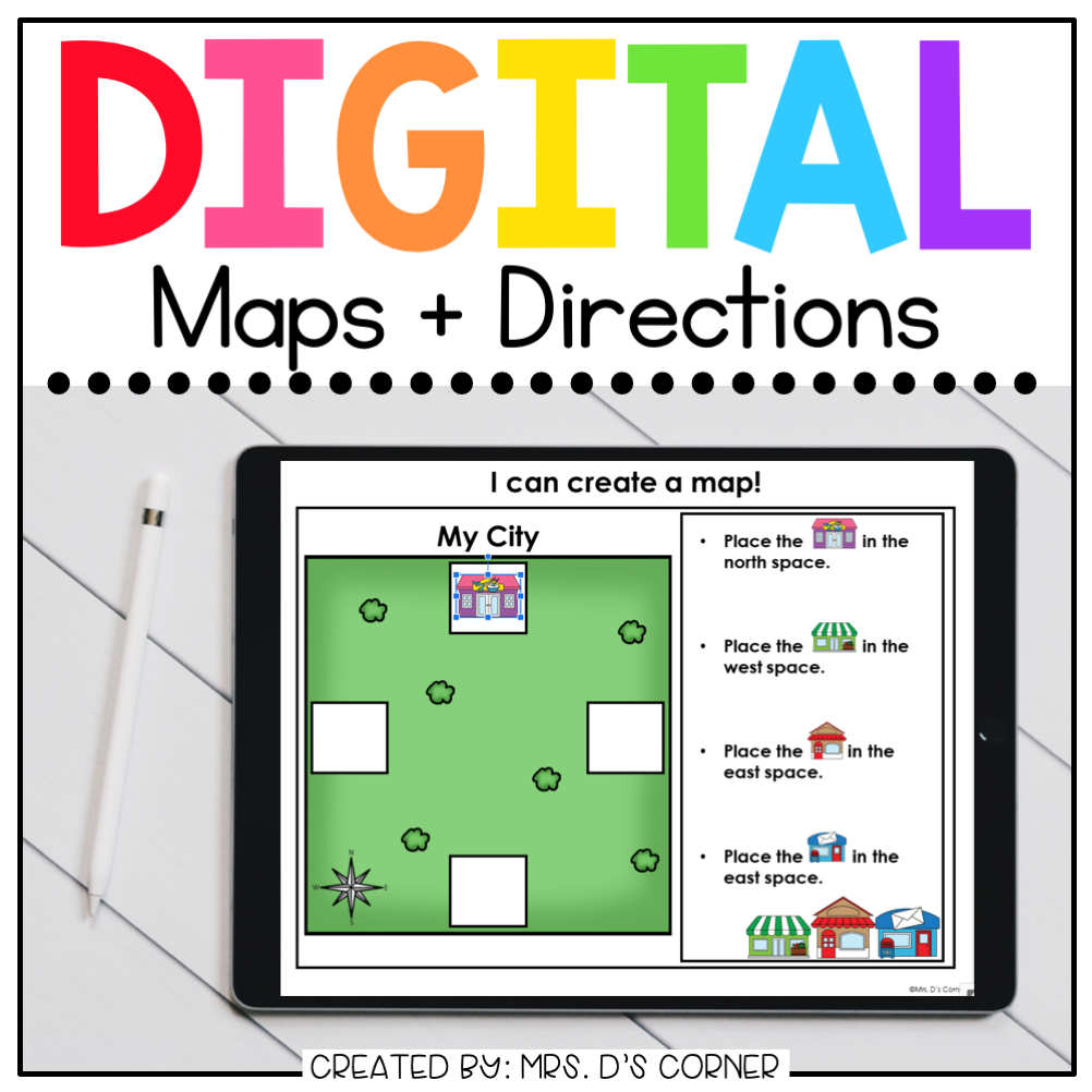 Maps Digital Basics for Special Ed | Distance Learning – mrsdsshop