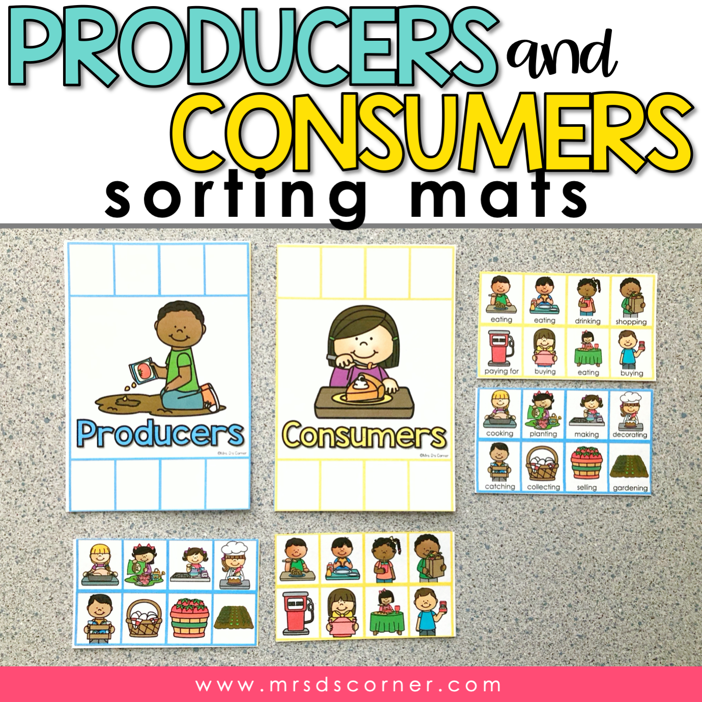 Producers and Consumers Activity Sorting Mats [2 mats included] – mrsdsshop