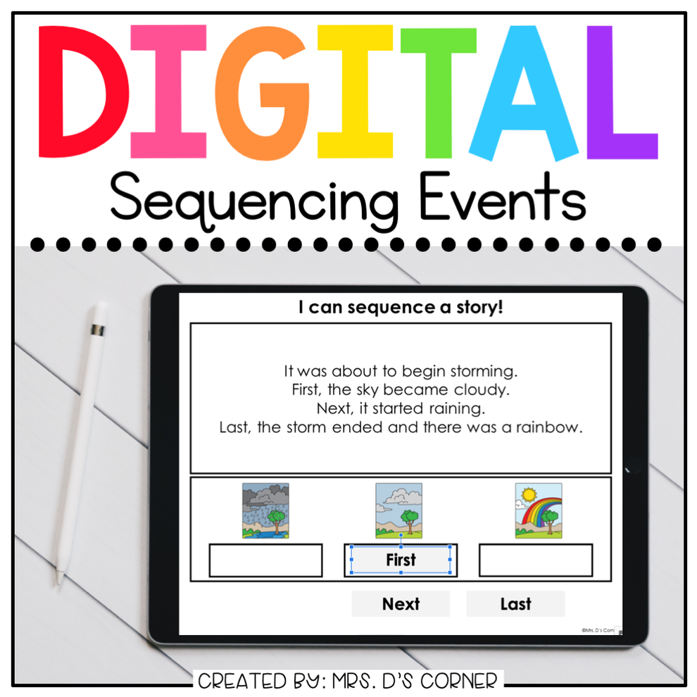 Sequence Events Digital Basics for Special Ed | Distance Learning ...