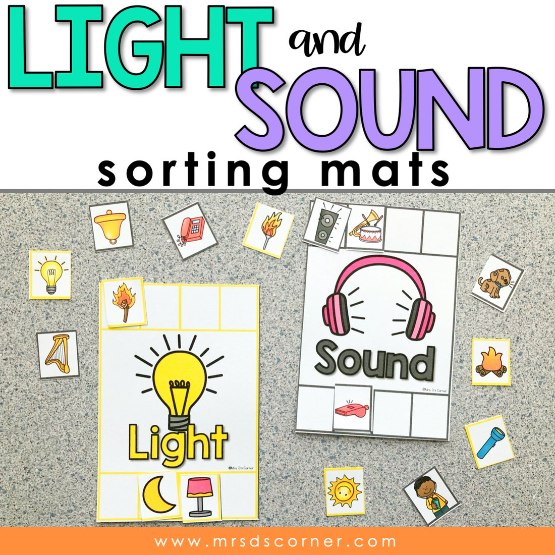 Light and Sound Sorting Mats [2 mats included] | Light and Sound Activ ...