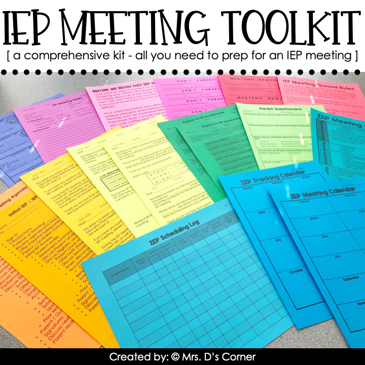 Editable IEP Meeting Toolkit for Special Education Teachers – mrsdsshop