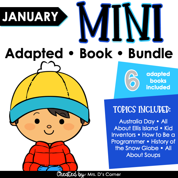 January Mini Adapted Book Bundle [6 books!] Digital + Printable Adapte ...