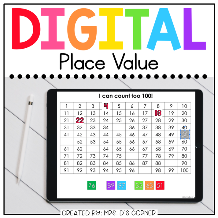 Place Value Digital Basics for Special Ed | Distance Learning – mrsdsshop