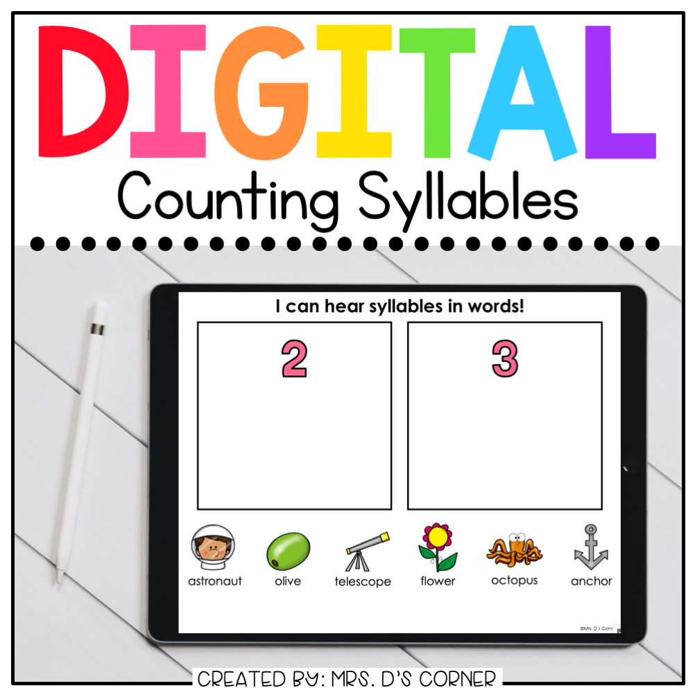 Syllables Digital Basics for Special Ed | Distance Learning – mrsdsshop