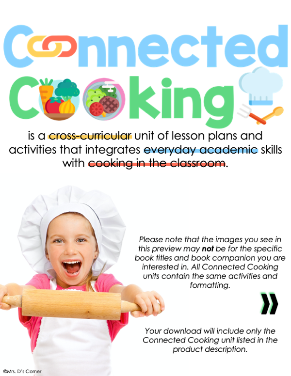 Connected Cooking Cupcakes Unit | Interactive Read Aloud, Visual Recip ...