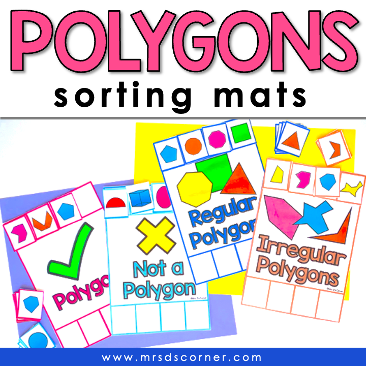 Polygons Sorting Mats [4 mats included] | 2D Shape Activity – mrsdsshop