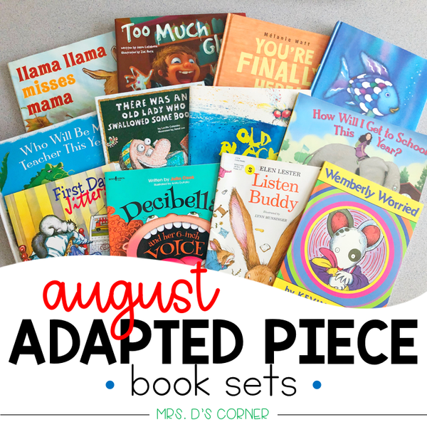 August Adapted Piece Book Set (12 book sets included!) – mrsdsshop